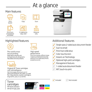 HP Colour LaserJet Enterprise M681dh A4 Colour Multifunction Laser ...