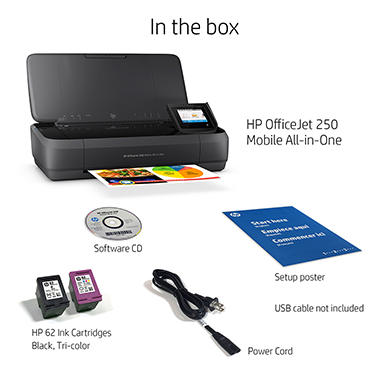 HP OfficeJet 250 A4 Colour Mobile Multifunction Inkjet Printer - CZ992A