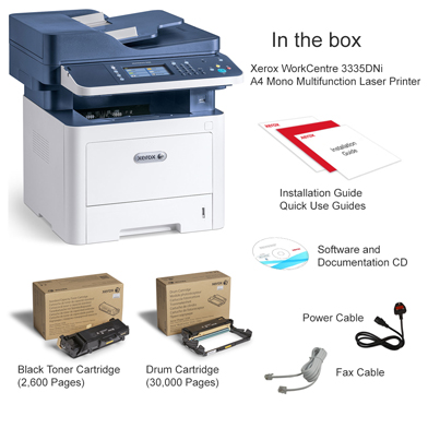 Xerox WorkCentre 3335DNi A4 Mono Multifunction Laser Printer - 3335V_DNI