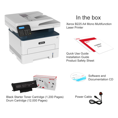 Xerox B225 A4 Mono Multifunction Laser Printer - B225V_DNIUK