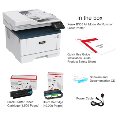 Xerox B305 A4 Mono Multifunction Laser Printer - B305V_DNIUK