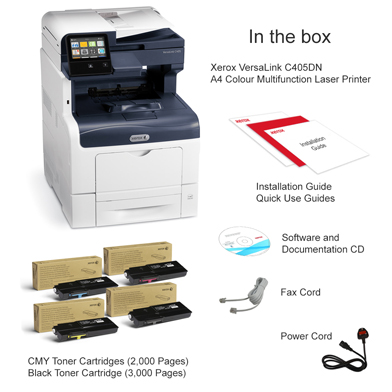 Xerox VersaLink C405DN A4 Colour Multifunction Laser Printer - C405V_DN