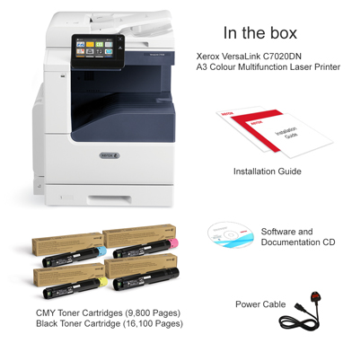 Xerox VersaLink C7020DN A3 Colour Multifunction Laser Printer - C7020V_DN