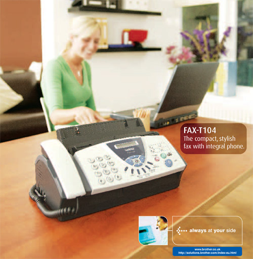 Brother FAX-T104 A4 mono Fax Machine - FAXT104U1