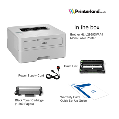 Brother HL-L2865DW A4 Mono Laser Printer - HLL2865DWQJ1