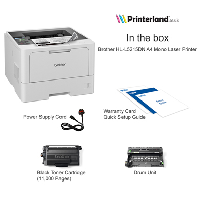 Brother HL-L5215DN A4 Mono Laser Printer - HLL5215DNQK1