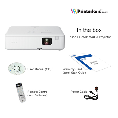 Epson CO-W01 WXGA Projector - V11HA86040