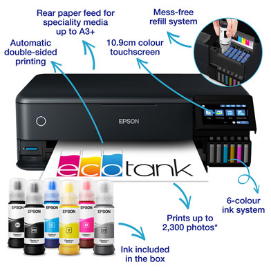 Epson EcoTank ET-8550 A3+ Colour Multifunction Inkjet Printer ...
