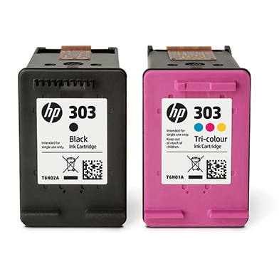 HP 3YM92AE 303 Black & Tri-Colour Ink Cartridges CMY (165 Pages) K (200 ...