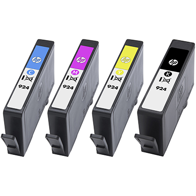 HP 6C3Z1NE 924 Ink Cartridge Value Pack CMY (400 Pages) K (500 Pages)