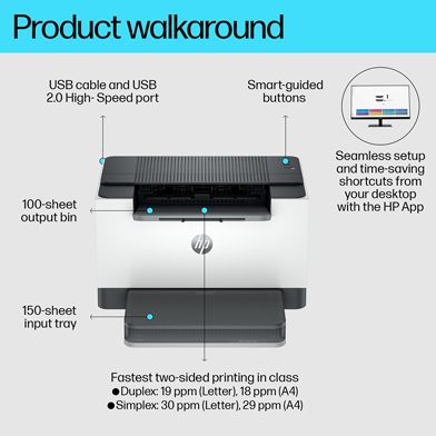 HP LaserJet M209d A4 Mono Laser Printer - 8J9L0F
