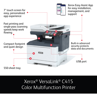 Xerox VersaLink C415 A4 Colour Multifunction Laser Printer - C415V_DN