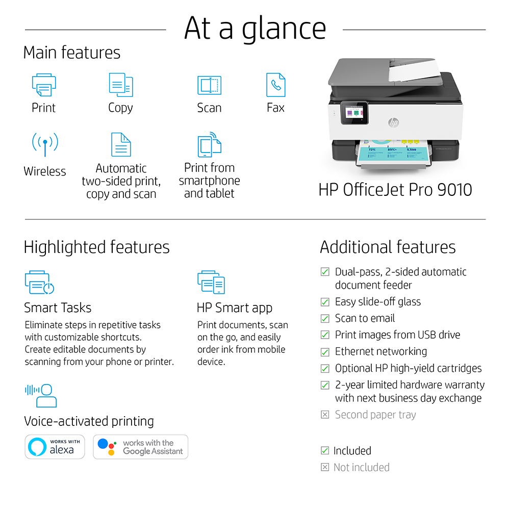 HP OfficeJet Pro 9010 A4 Colour Multifunction Inkjet Printer - 3UK83B