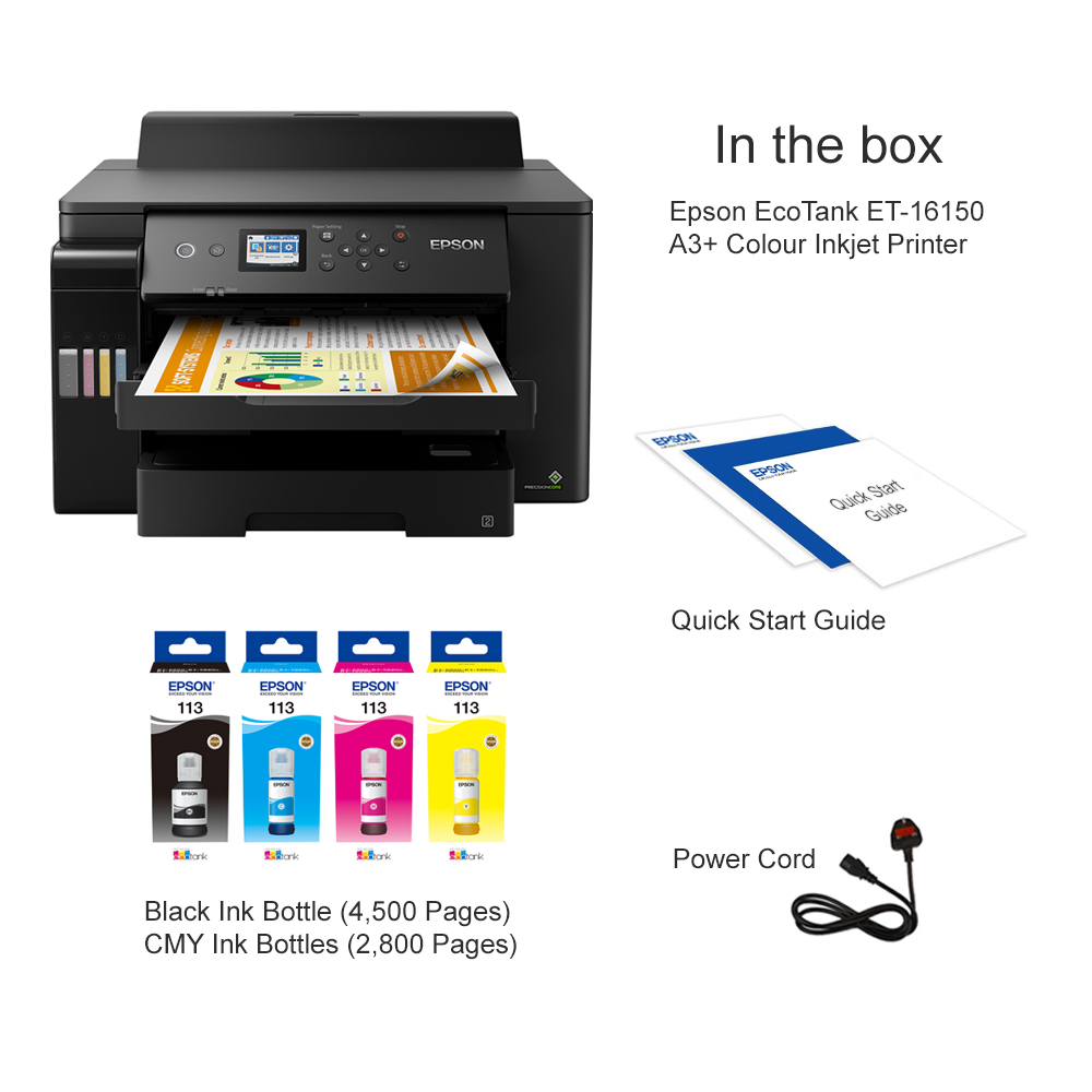 Epson EcoTank ET-16150 A3+ Colour Inkjet Printer - C11CJ04401CA
