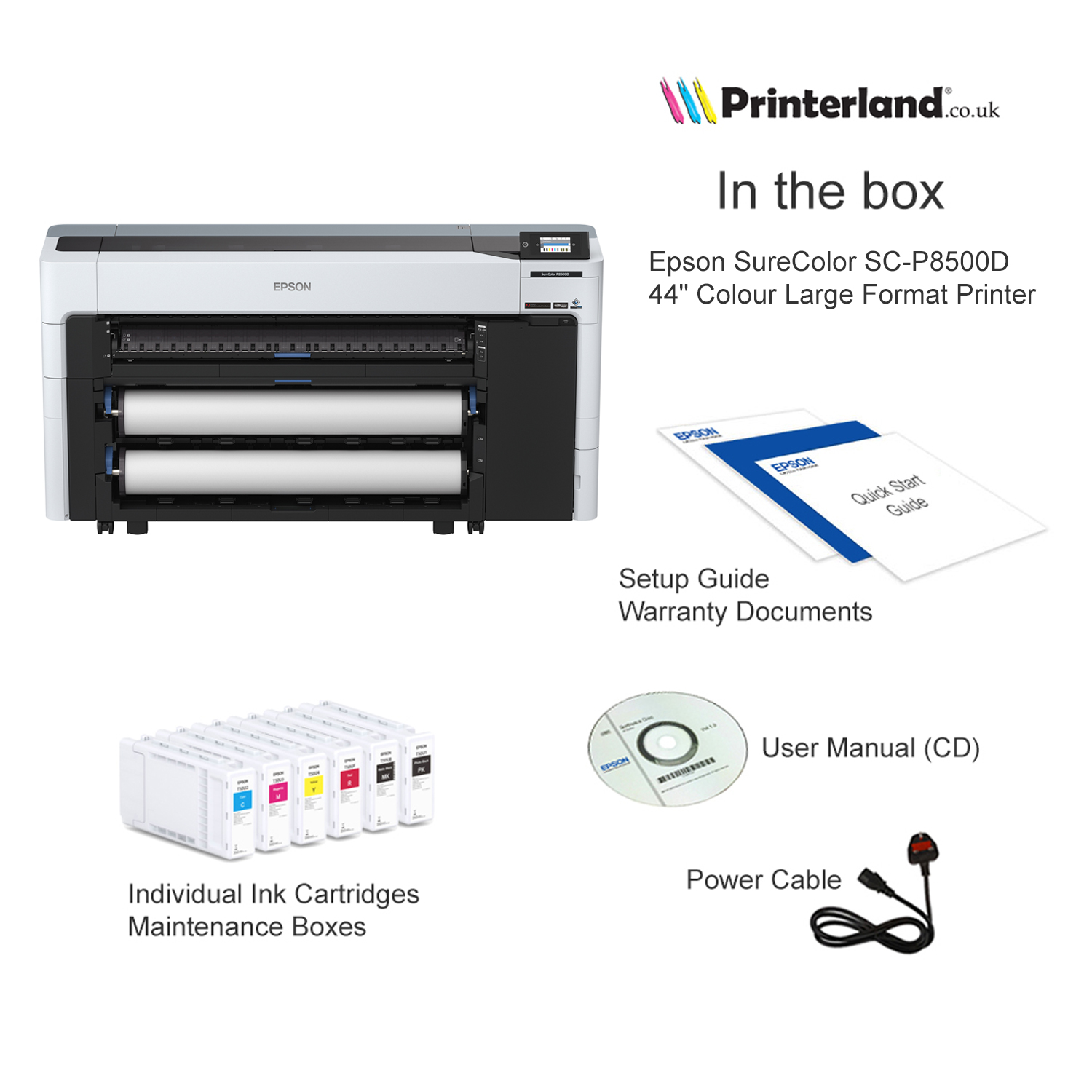 Epson Surecolor Sc P8500d 44 Colour Large Format Printer C11cj50301a1