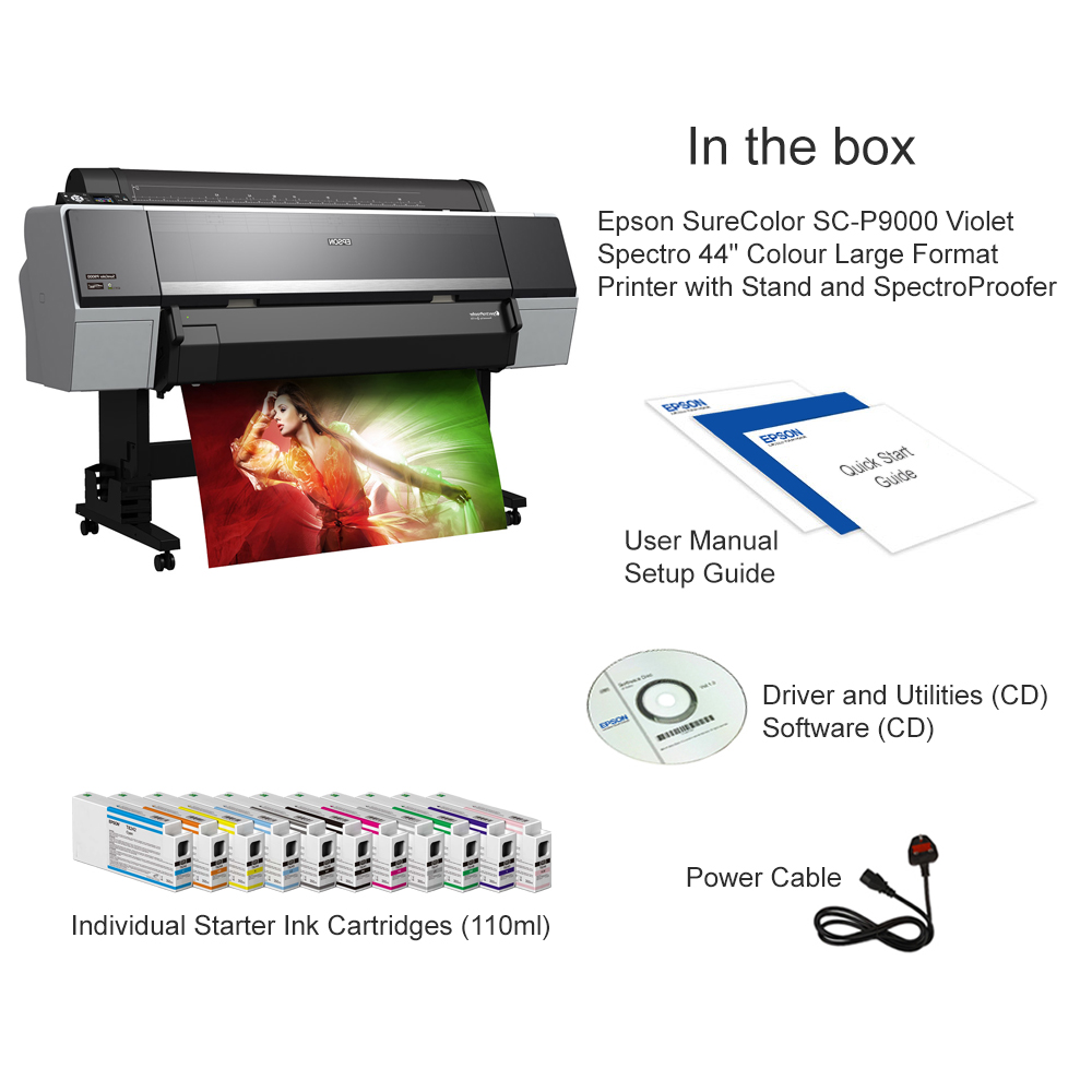Epson SureColor SC-P9000 Violet Spectro 44" Colour Large Format Printer ...