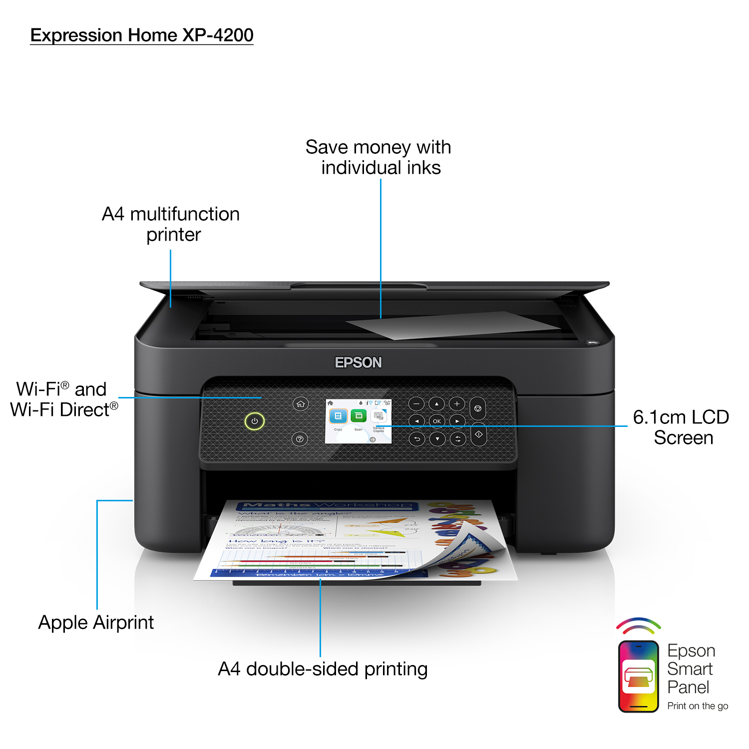 Epson Expression Home XP-4200 A4 Colour Multifunction Inkjet Printer ...