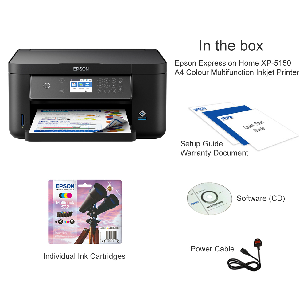 Epson Expression Home XP-5150 A4 Colour Multifunction Inkjet Printer ...