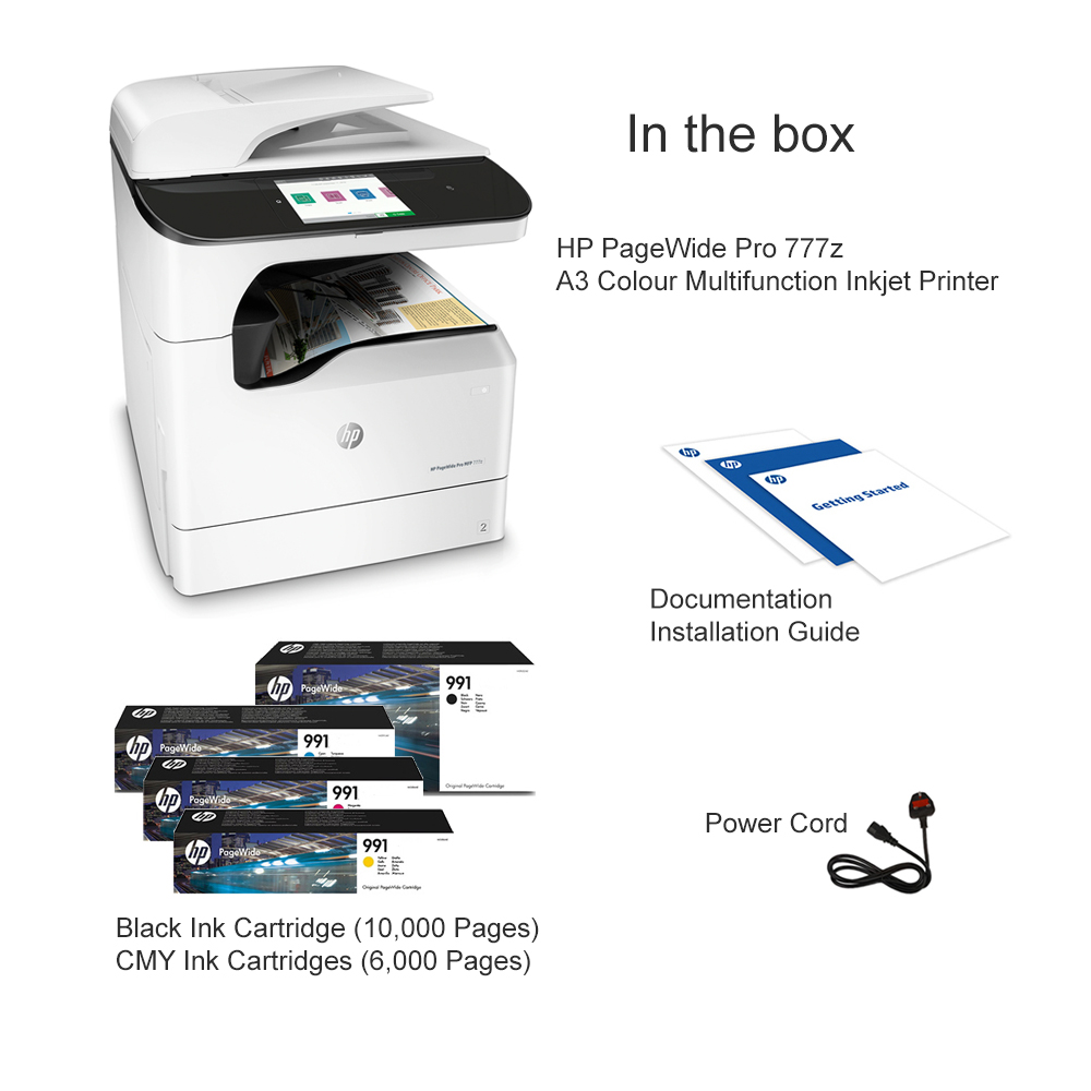 HP PageWide Pro 777z A3 Colour Multifunction Inkjet Printer - Y3Z55B