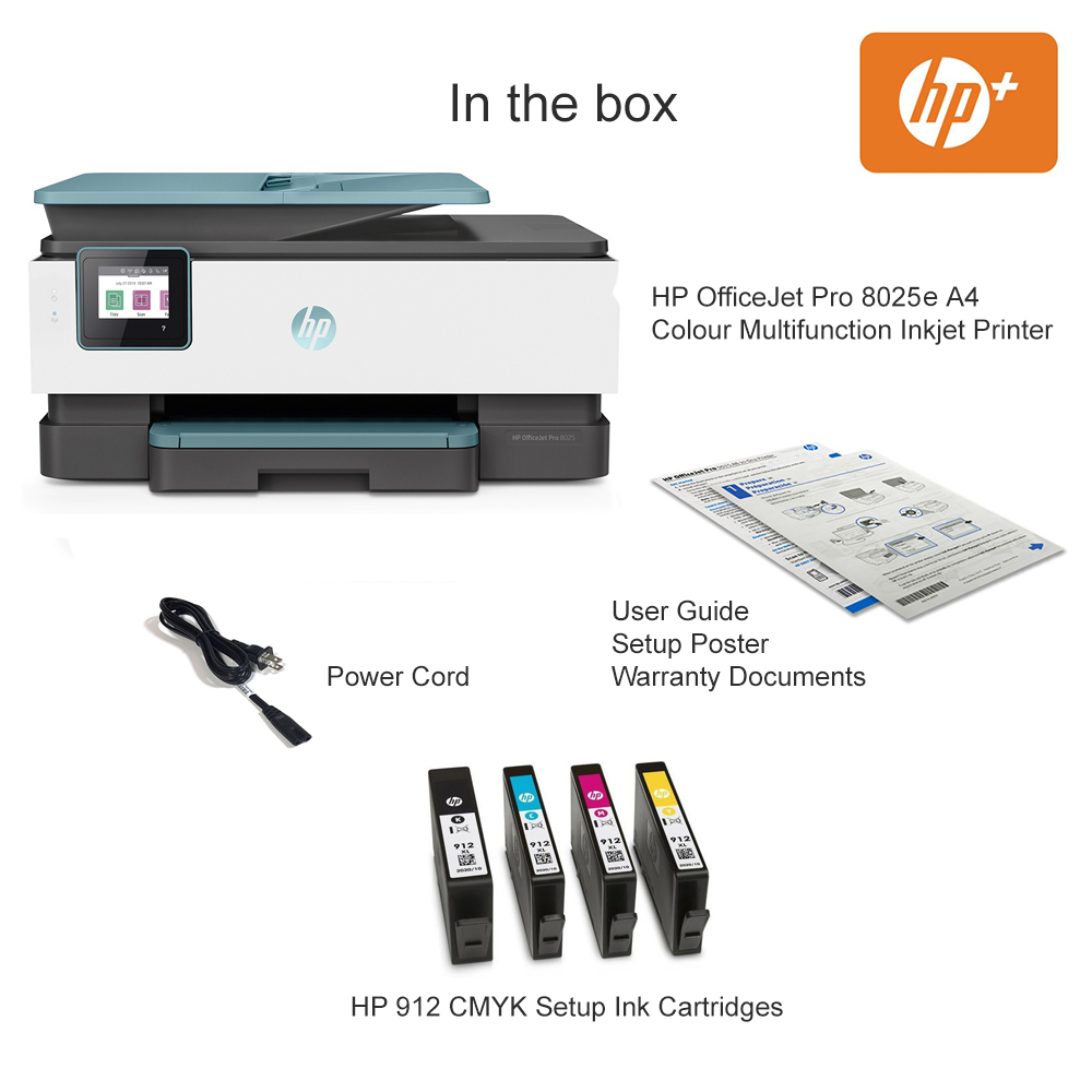 HP OfficeJet Pro 8025e A4 Colour Multifunction Inkjet Printer with HP ...