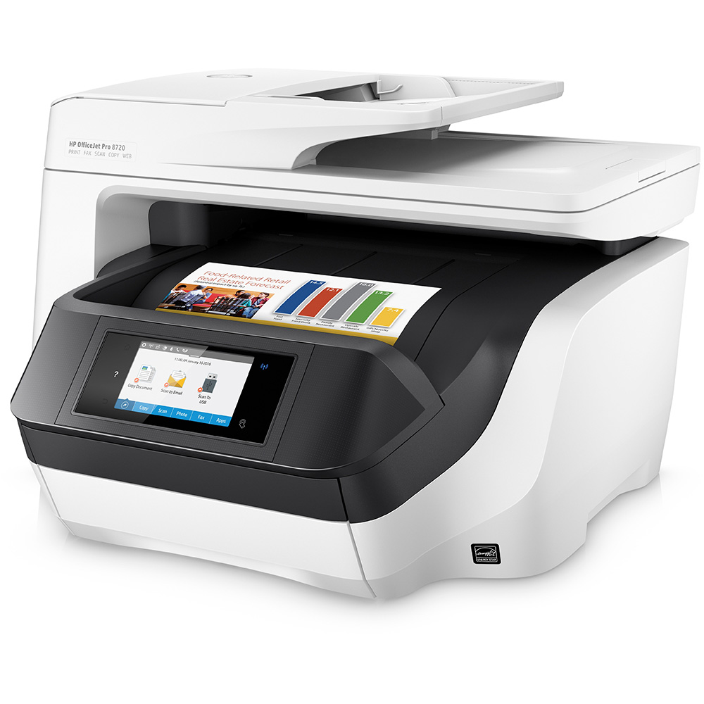 HP Officejet Pro 8720 A4 Colour Multifunction Inkjet Printer - D9L19A