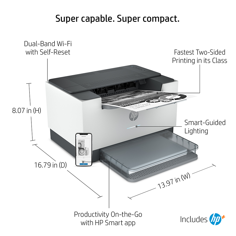 HP LaserJet M209dwe A4 Mono Laser Printer with HP Plus - 6GW62E