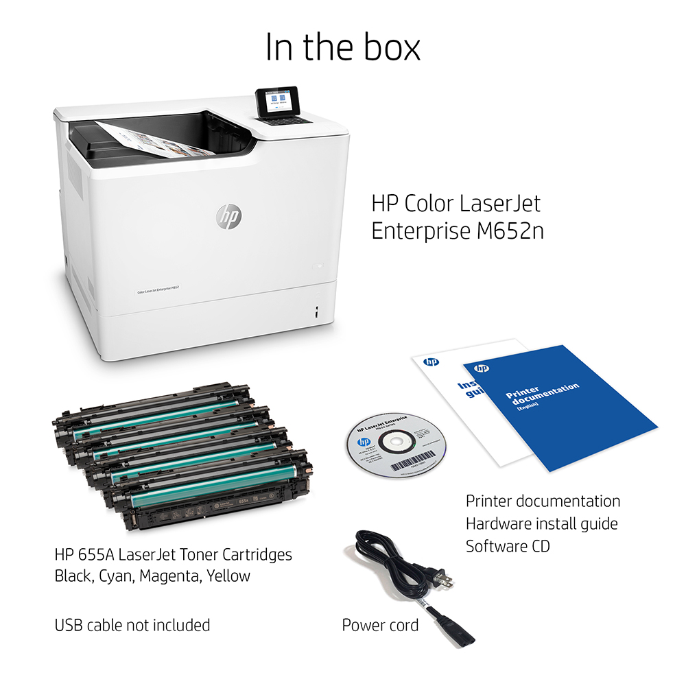 HP Color LaserJet Enterprise M652n A4 Colour Laser Printer - J7Z98A