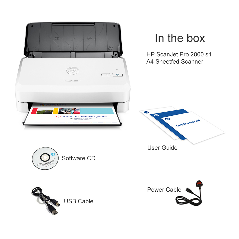HP ScanJet Pro 2000 s1 A4 Sheetfed Scanner - L2759A