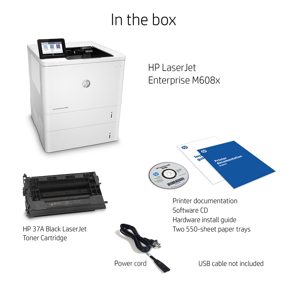 HP LaserJet Enterprise M608x A4 Mono Laser Printer - K0Q19A