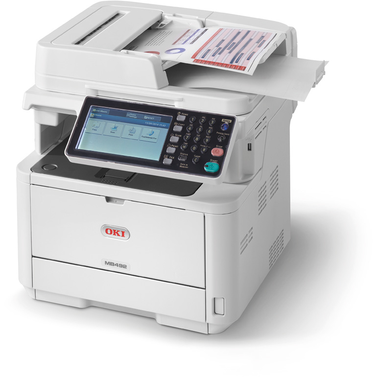 OKI MB492dn A4 Mono Multifunction LED Laser Printer - 45858402