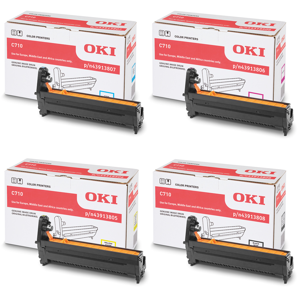 OKI C710 Drum Rainbow Pack CMYK (15,000 Pages)