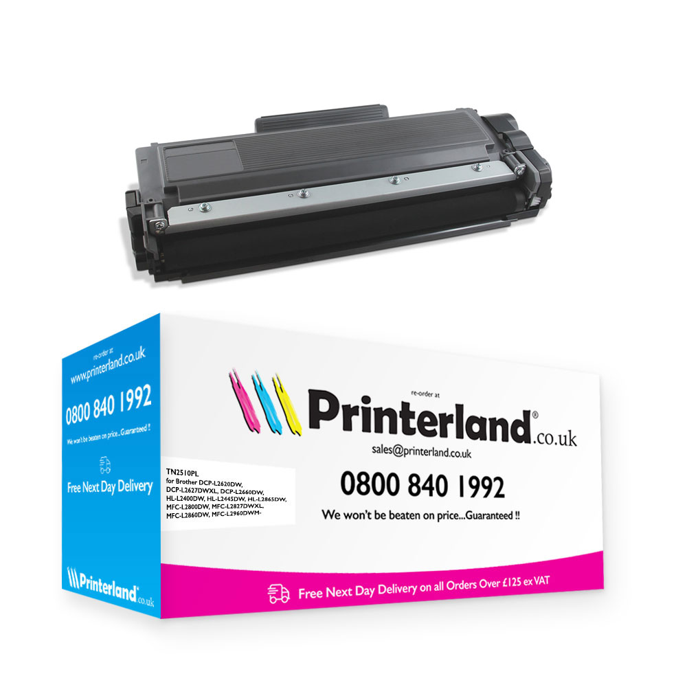 Printerland TN2510PL Compatible Brother TN-2510 Black Toner Cartridge ...