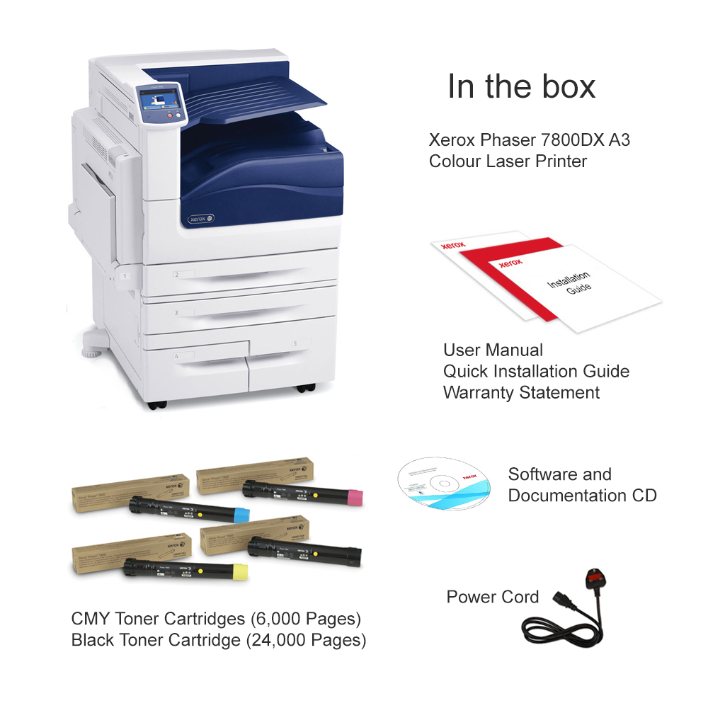 Xerox Phaser 7800DX A3 Colour Laser Printer - 7800V_DX