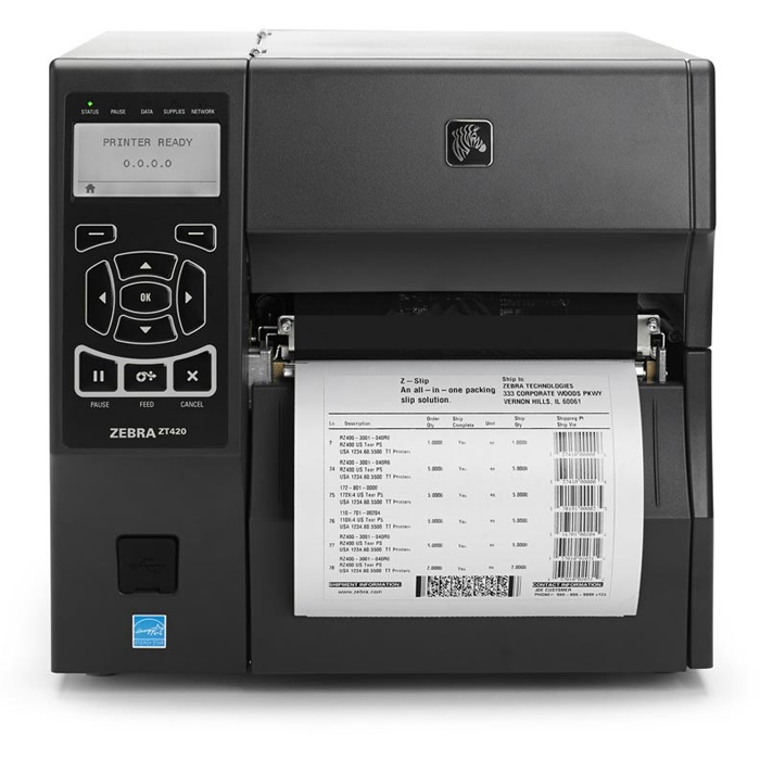 Zebra ZT420 (300 dpi / Cutter) Direct Thermal Label Printer - ZT42063 ...