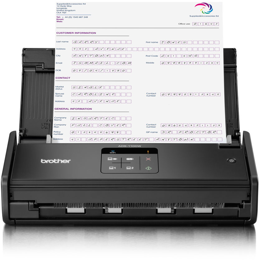 Brother ADS-1100W A4 Colour Scanner - ADS1100WZU1