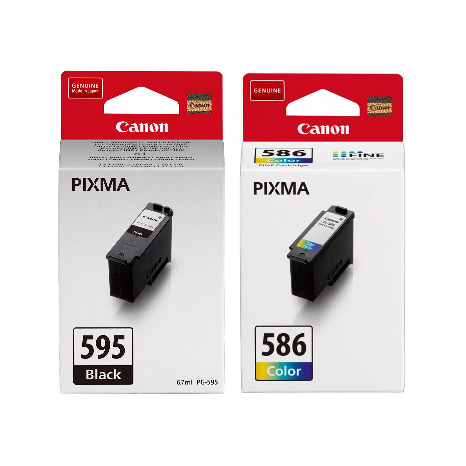 Canon PG-595 / CL-586 Ink Cartridge Value Pack CMYK (180 Pages)