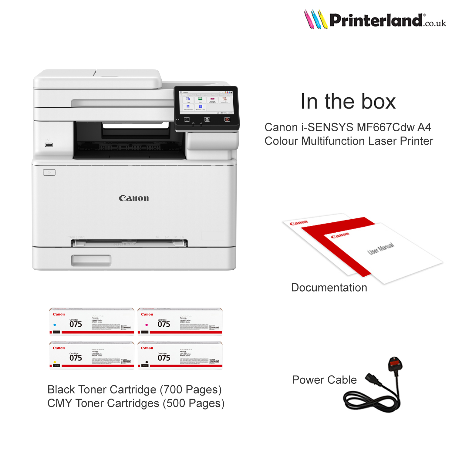 Canon i-SENSYS MF667Cdw A4 Colour Multifunction Laser Printer - 6928C020