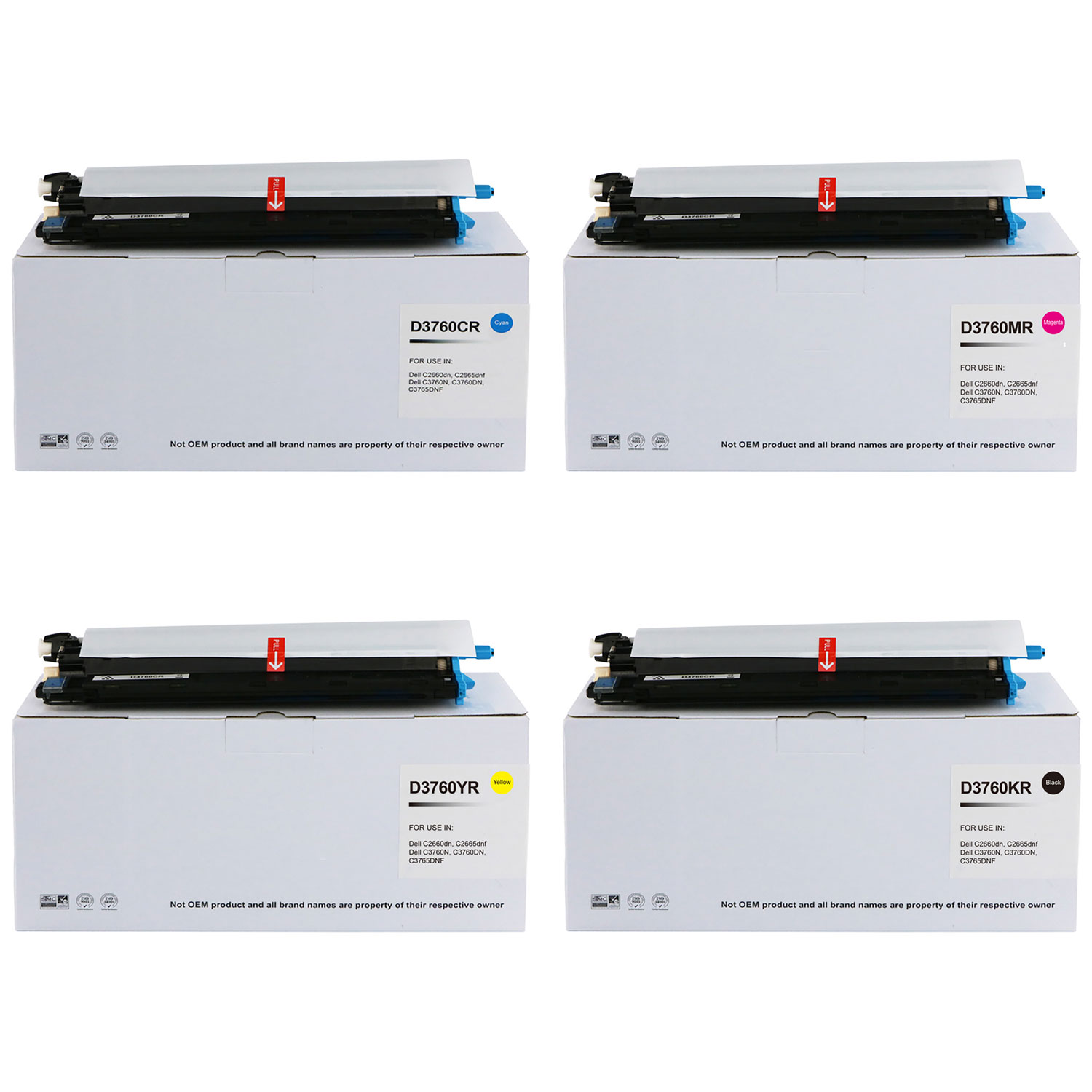 Printerland Compatible Dell CMYK Imaging Drum Kit (55,000 Pages)