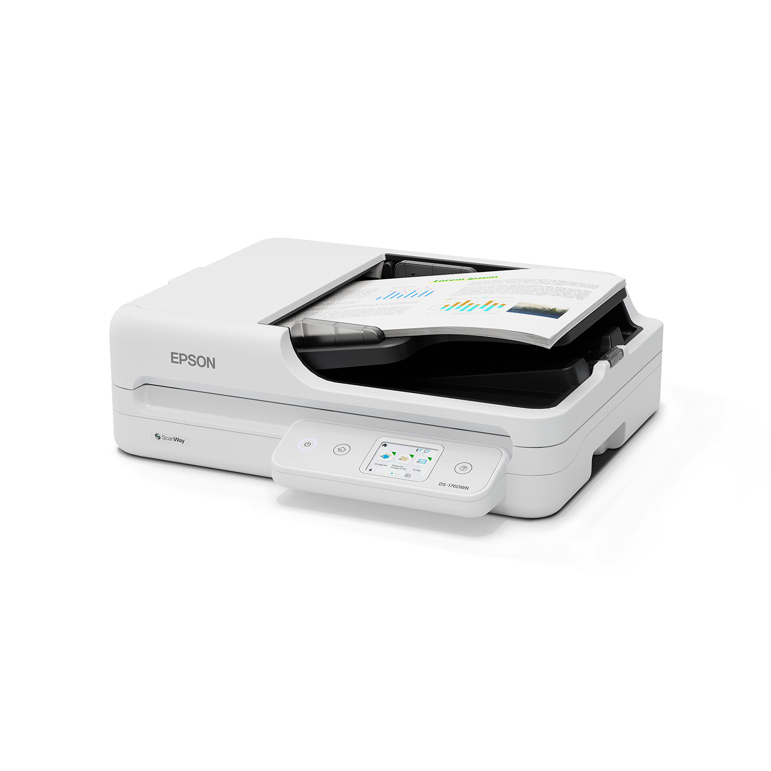 Epson WorkForce DS-1760WN A4 Flatbed & Sheetfed Scanner - B11B274401BY