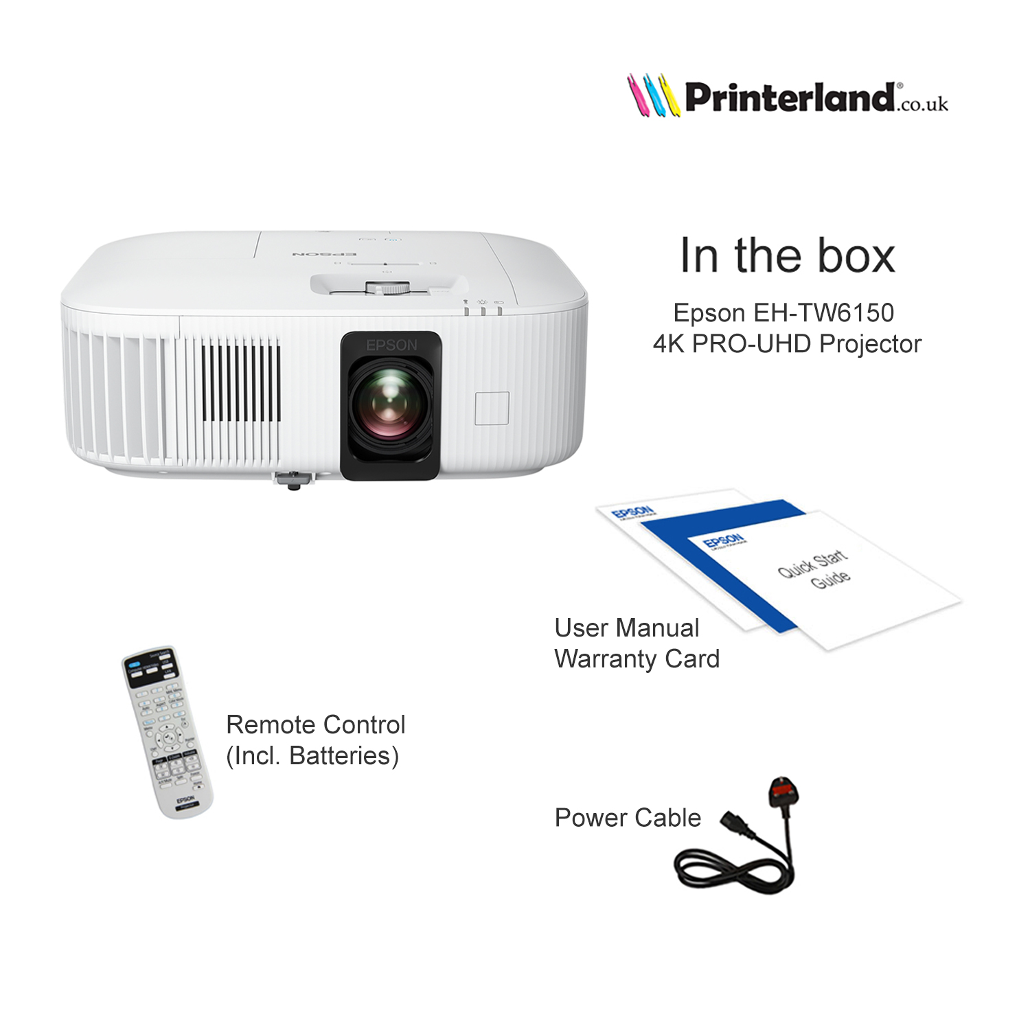 Epson EH-TW6150 4K PRO-UHD Projector - V11HA74040