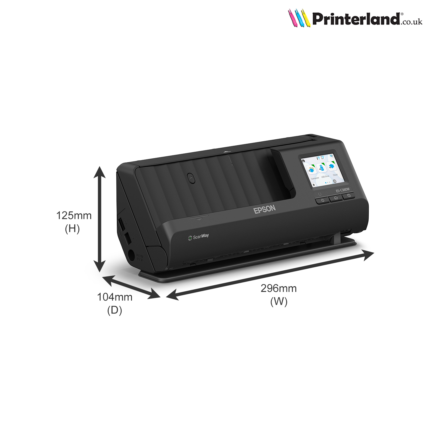 Epson WorkForce ES-C380W A4 Sheetfed Scanner - B11B269401BY
