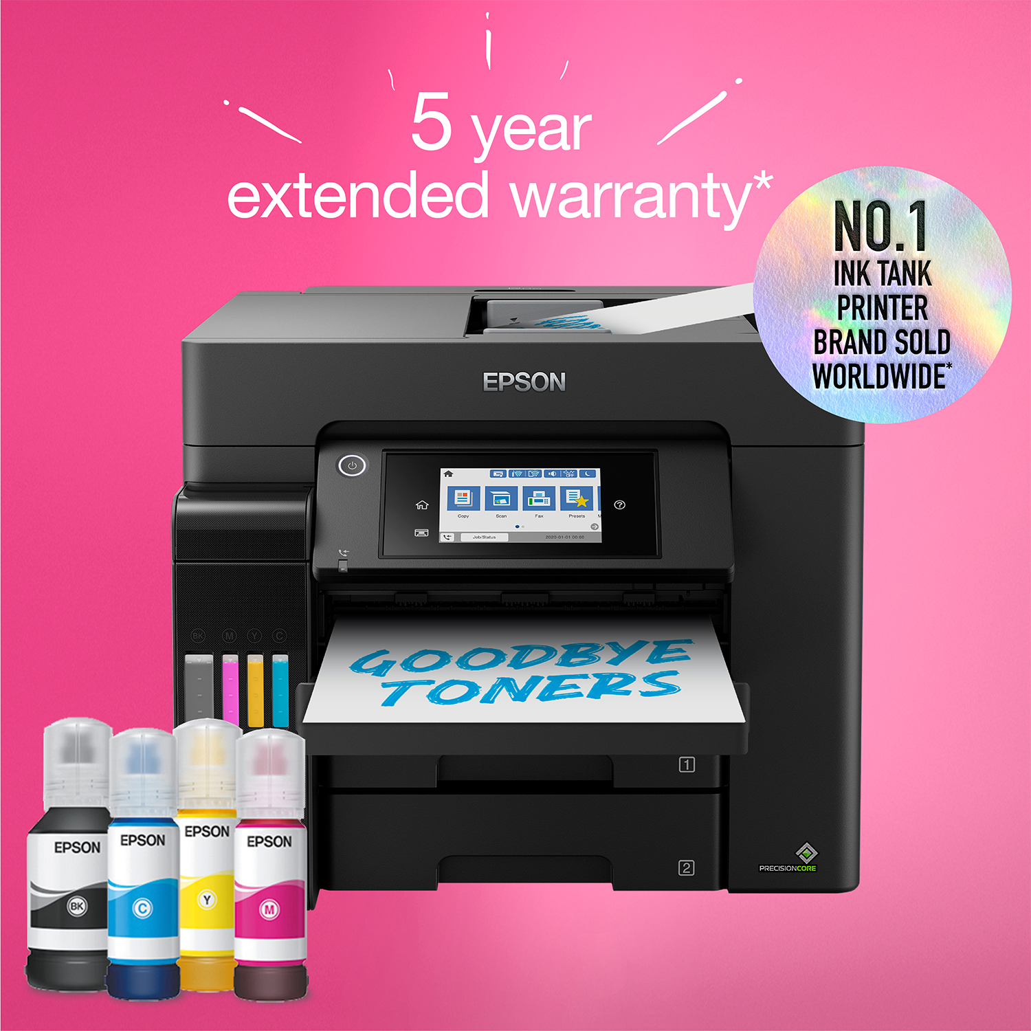 Epson EcoTank ET-5850 A4 Colour Multifunction Inkjet Printer - C11CJ29401CA