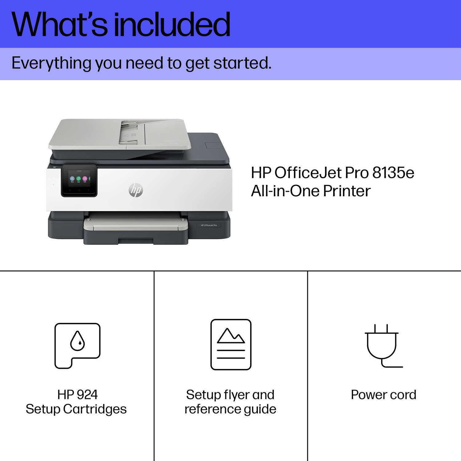 HP OfficeJet Pro 8135e A4 Colour Multifunction Inkjet Printer with HP Plus - 40Q47B