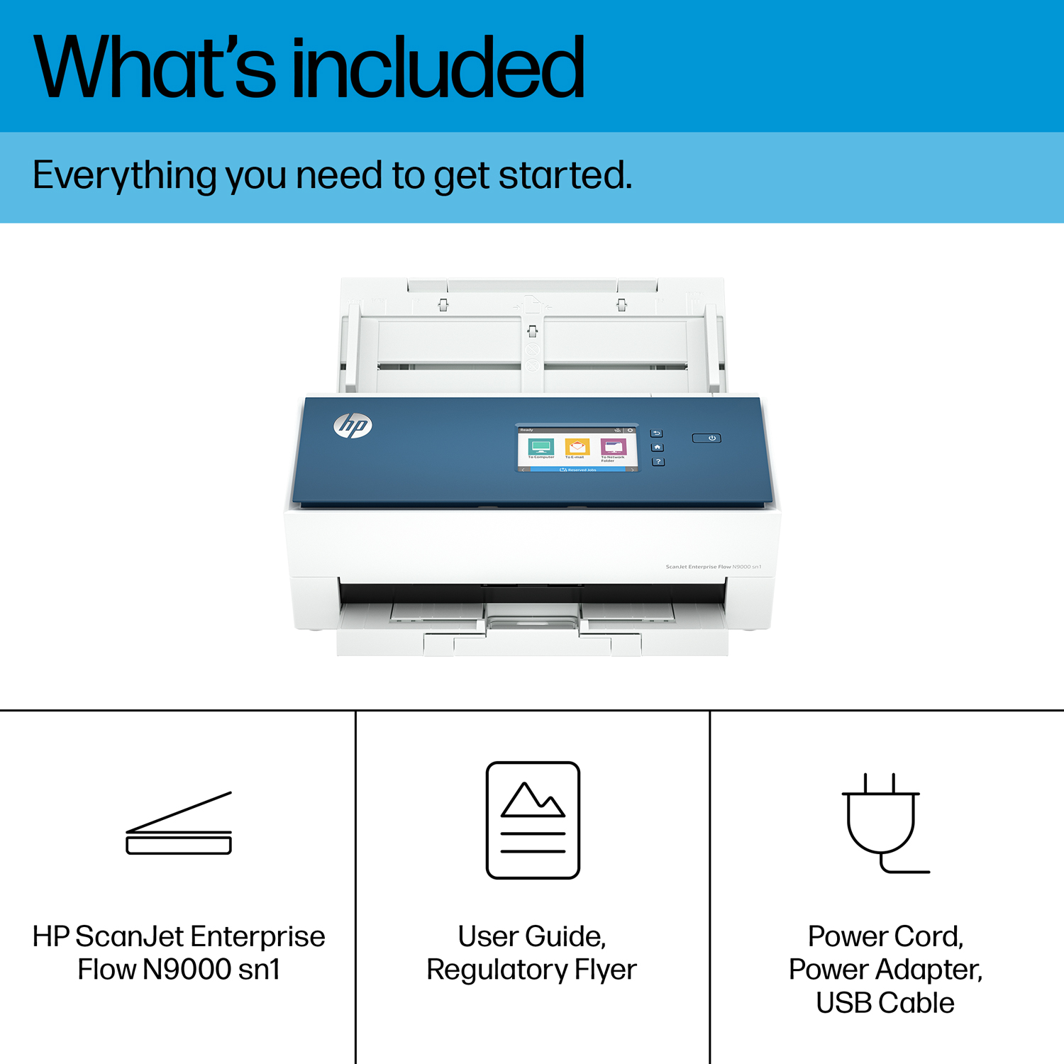 HP ScanJet Enterprise Flow N9000 sn1 A3 Sheetfed Scanner - 8Q4W1A